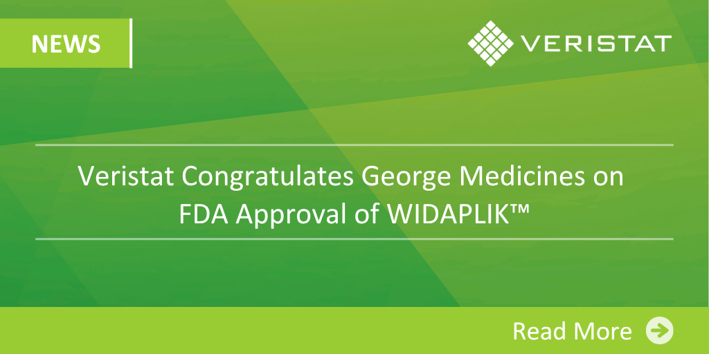 Veristat Congratulates George Medicines on FDA Approval of WIDAPLIK™